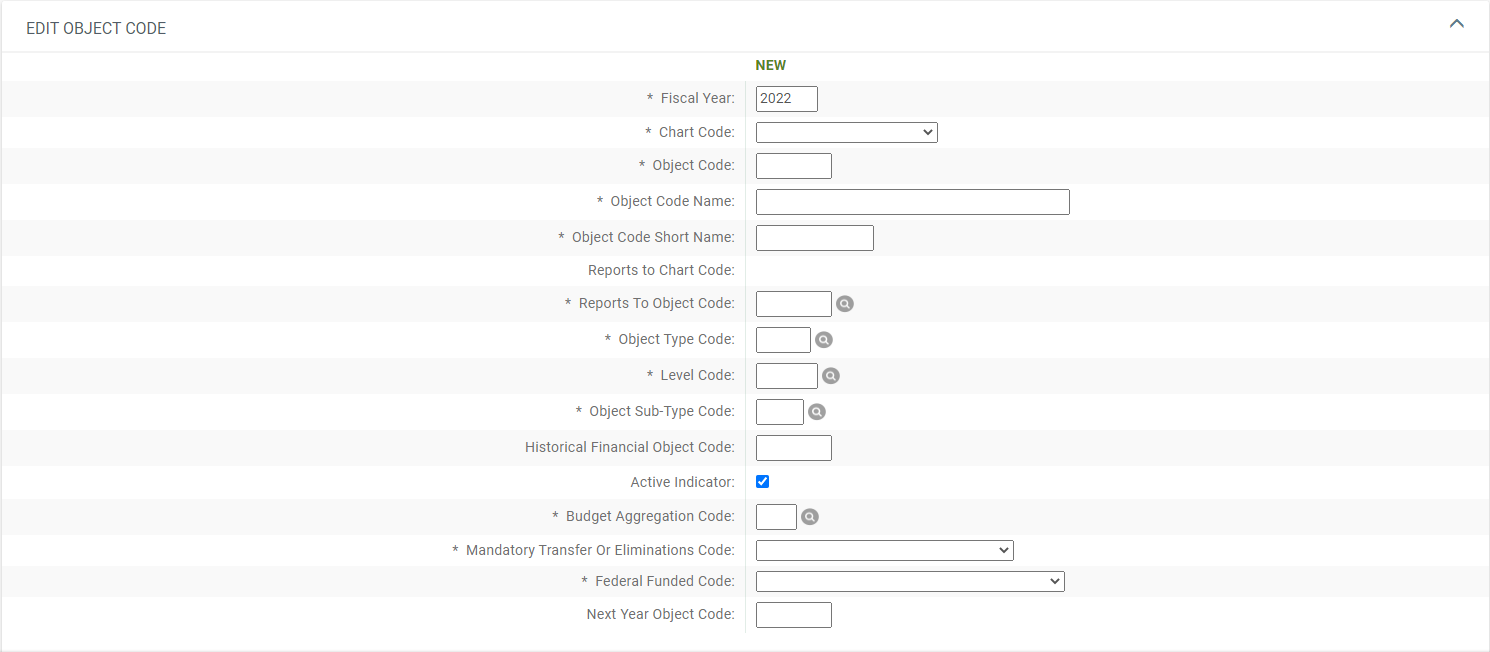 Object Code And Object Code Global Kuali Financials
